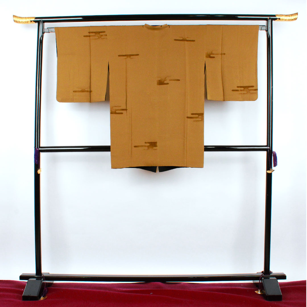 [Recycled Kimono] Michiyuki Coat, Length 87cm, Smooth Bamboo Color ...