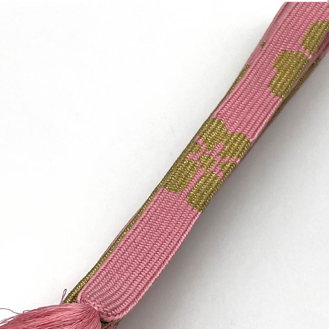 Recycled Kimono Obijime (Sash Band) - Pure Silk, S-Rank, Medium Crimson ...