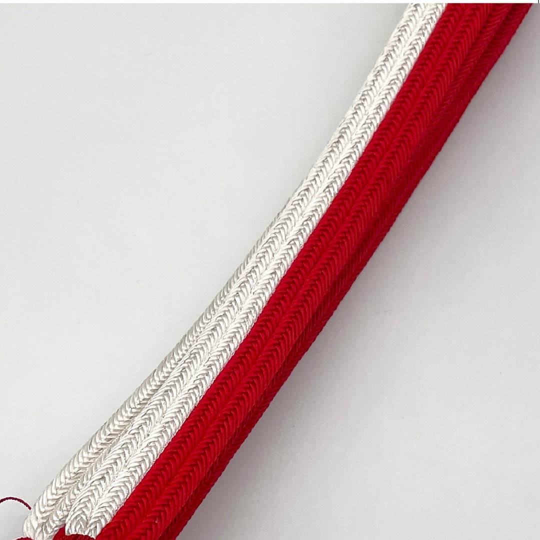 Recycled Kimono Obijime (Sash Band) - Pure Silk, Grade A, Red (Akaiiro ...